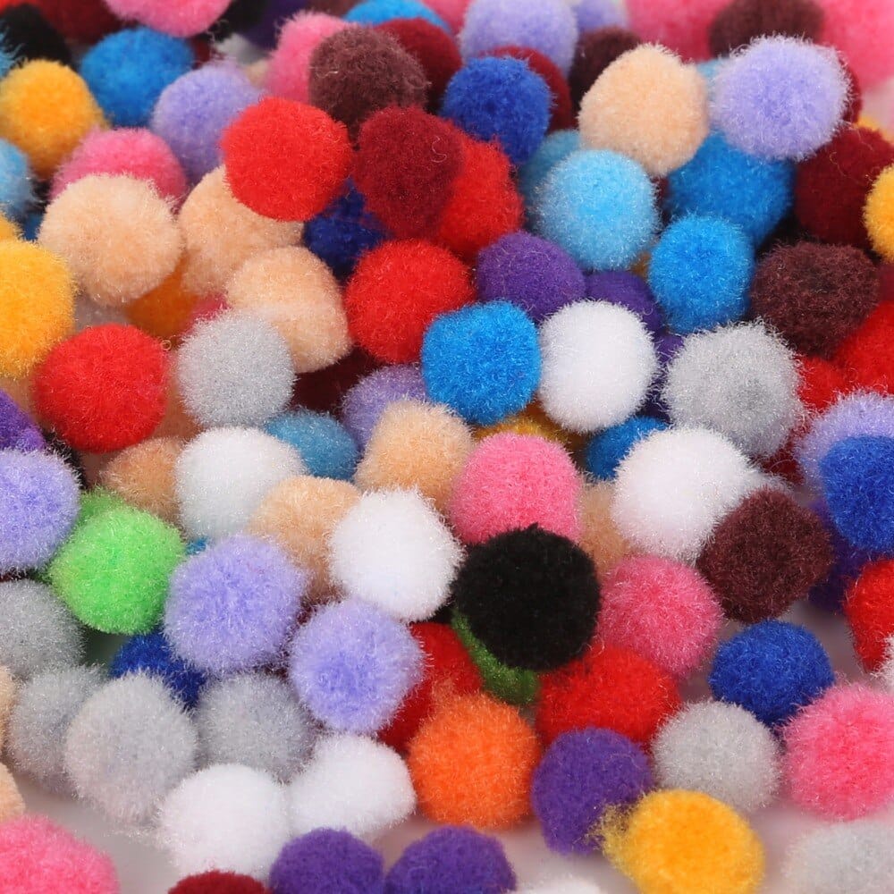 MINI POM POM - KIT COM 300 UNIDADES COLORIDAS | Shopee Brasil