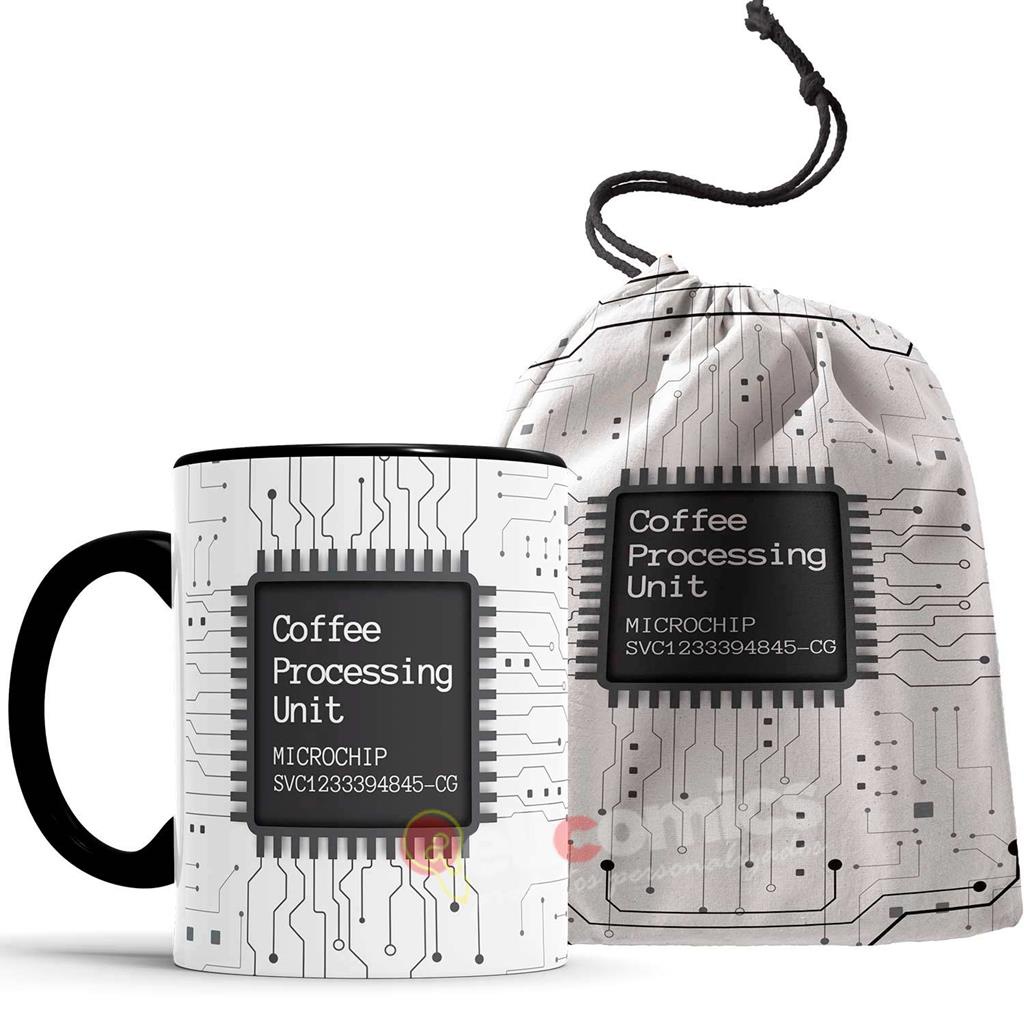 Caneca Programador Dev CPU Coffee Processing Unit com saquinho | Shopee Brasil