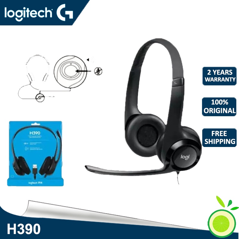 HEADSET USB LOGITECH H390 Com Cancelamento De Ruído E Microfone ...