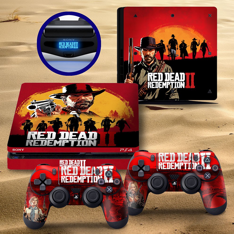 Skin Adesivo Playstation 4 Ps4 Slim Red Dead Redemption 2 | Shopee Brasil