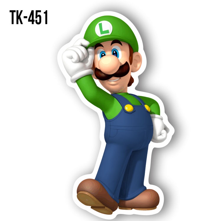 Adesivo Super Mario - Luigi Sticker 10x10cm | Shopee Brasil