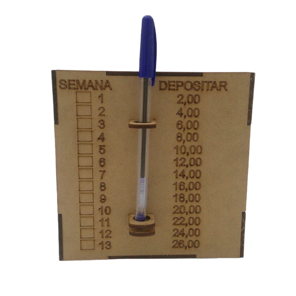 Cofrinho Caixinha Mdf Desafio 52 Semanas Cofre Caixa Lacrado Luxo Mdf ...