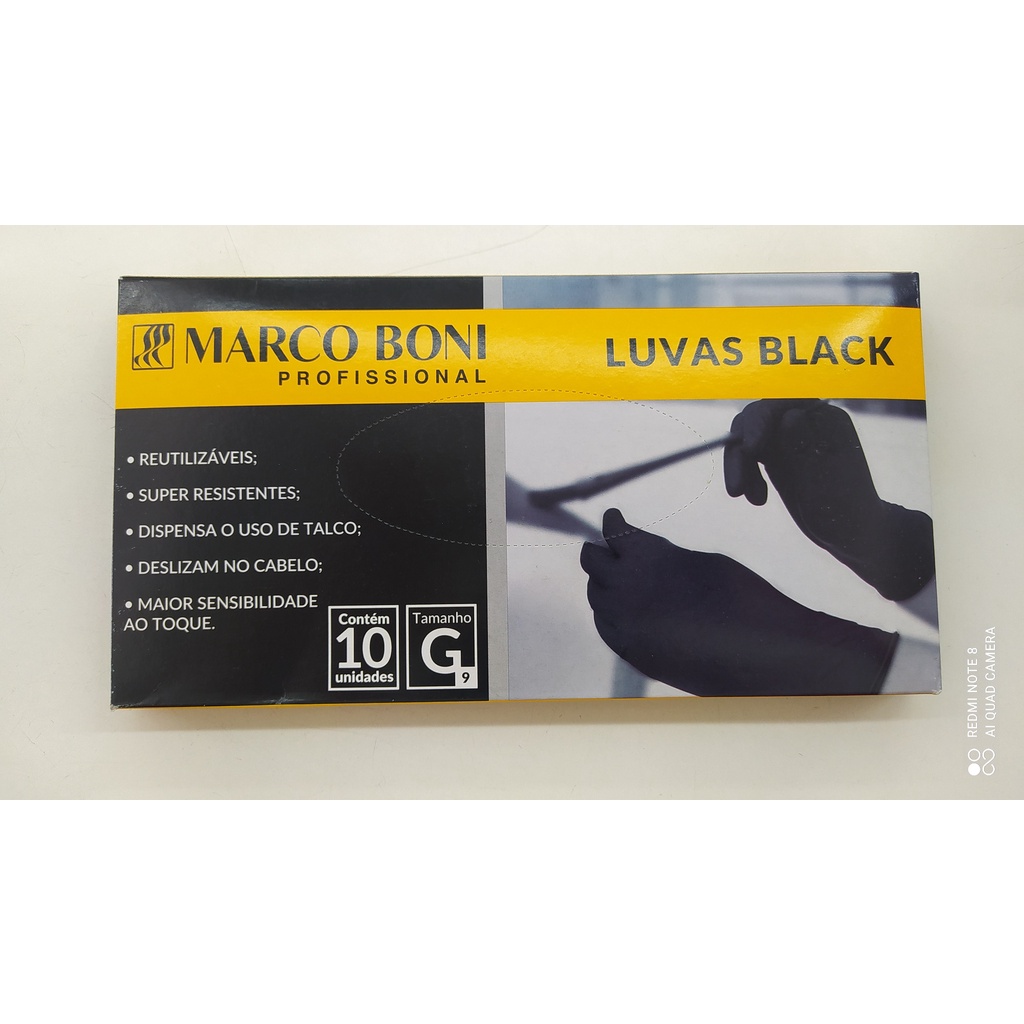 Luva Marco Boni black 10 unidades | Shopee Brasil