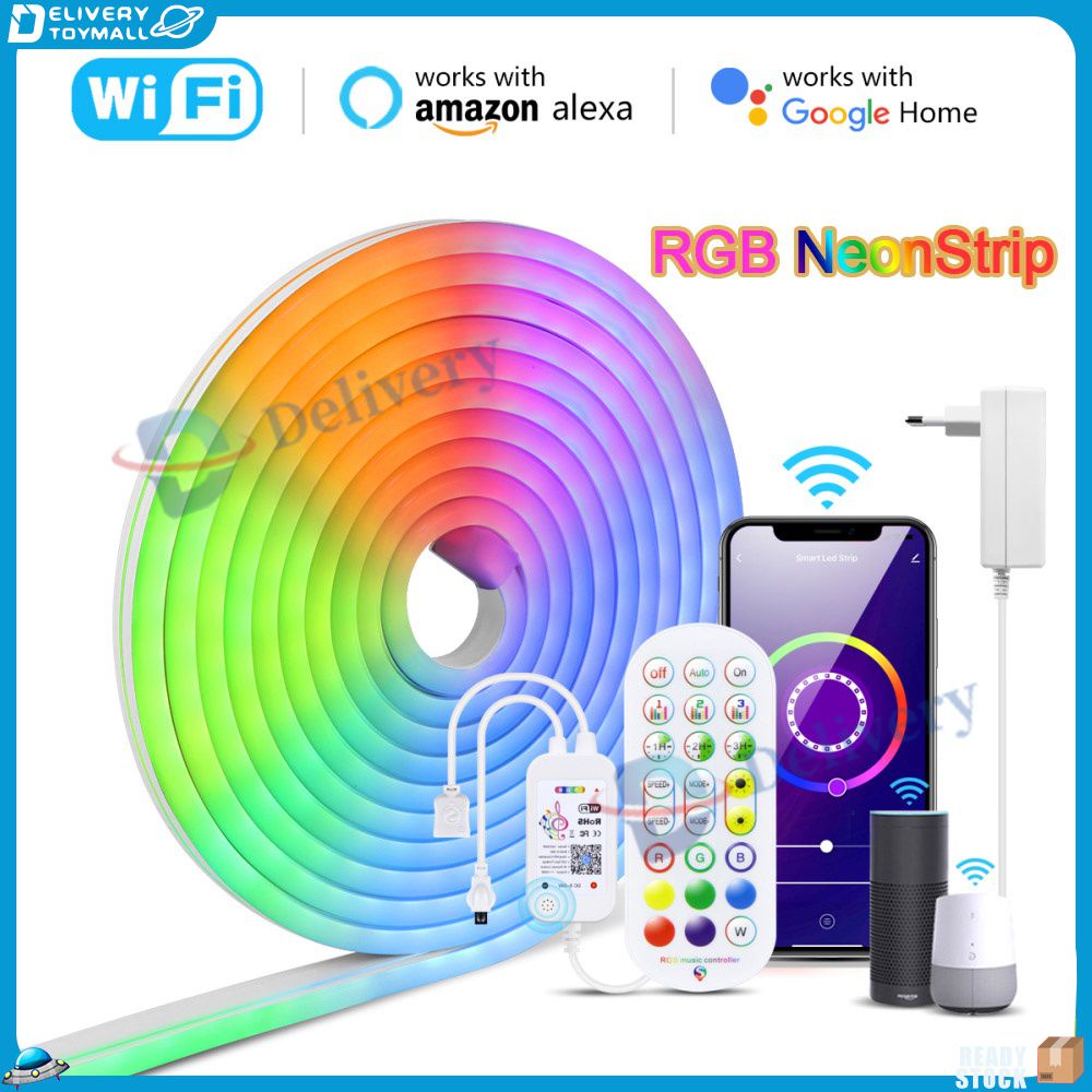 Fita De LED Tuya Smart 12V RGB Luz De Silicone À Prova D'água Decoração ...