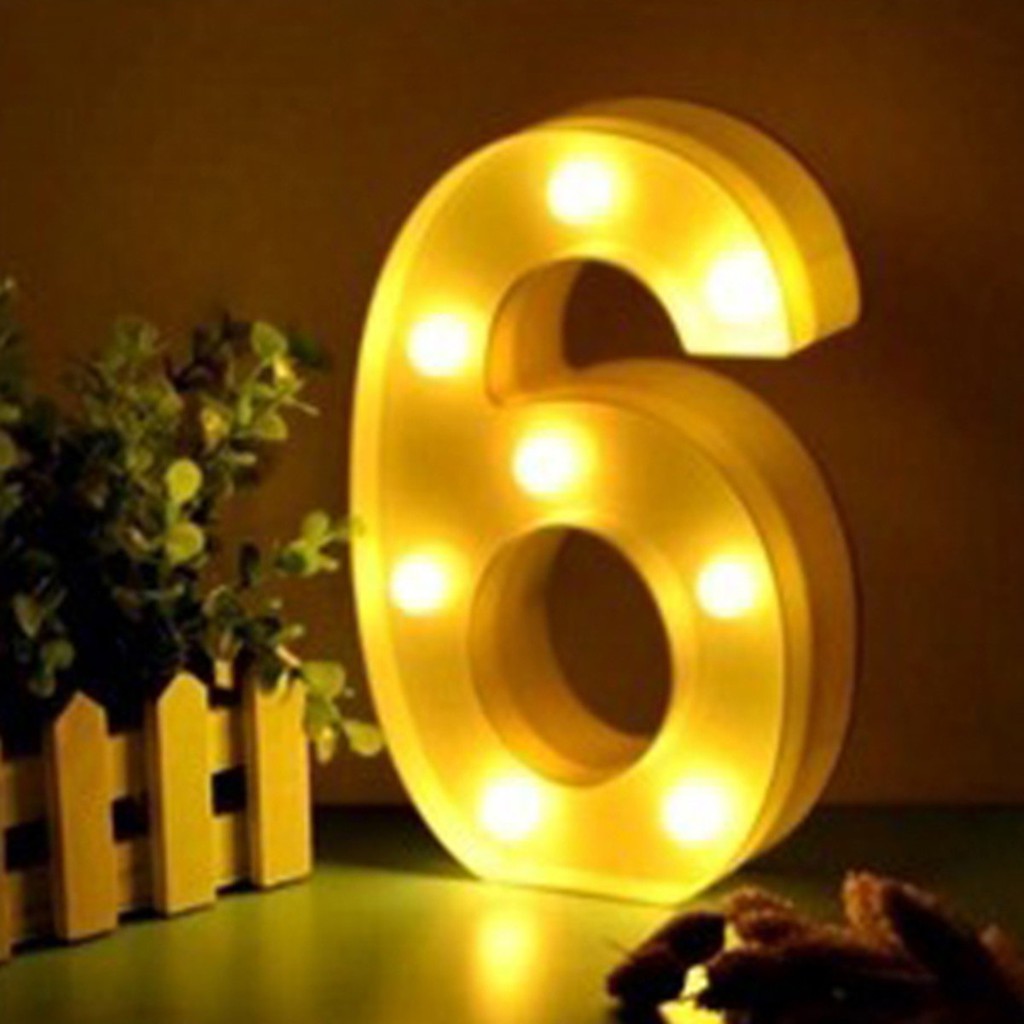 Número Led Luminoso Decoração Mesa Festas 11cm | Shopee Brasil