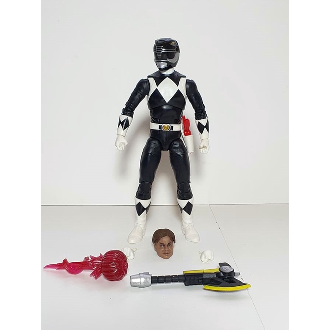 Preto Mighty Morphin Power Rangers Black Lightning Collection Zack ...