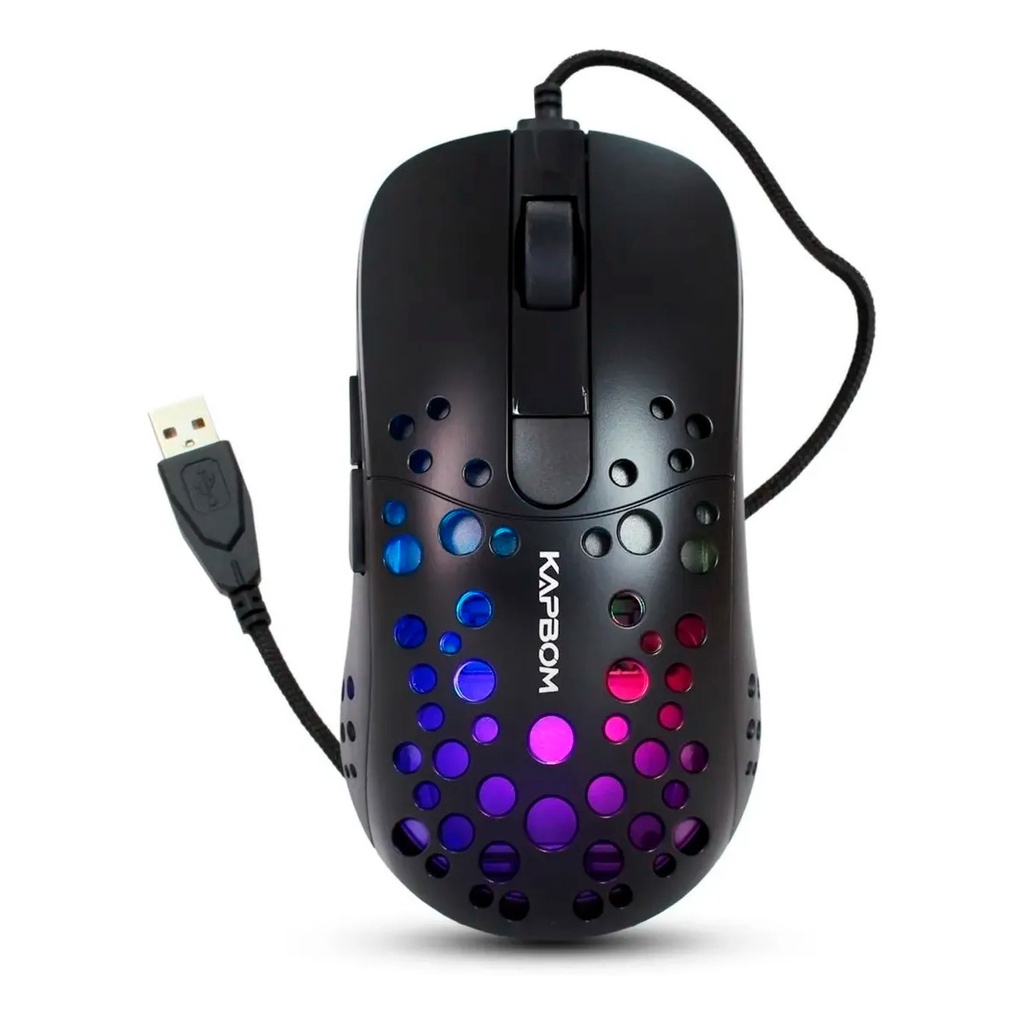 Mouse Gamer Com Fio Rgb Iluminado Led Jogo Dpi 3200 | Shopee Brasil