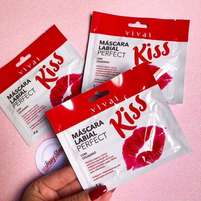 Máscara labial Kiss Vivai | Shopee Brasil