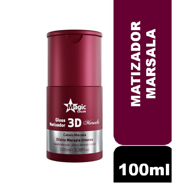 Matizador Magic Color Gloss Efeito Marsala Intenso 100ml | Shopee Brasil