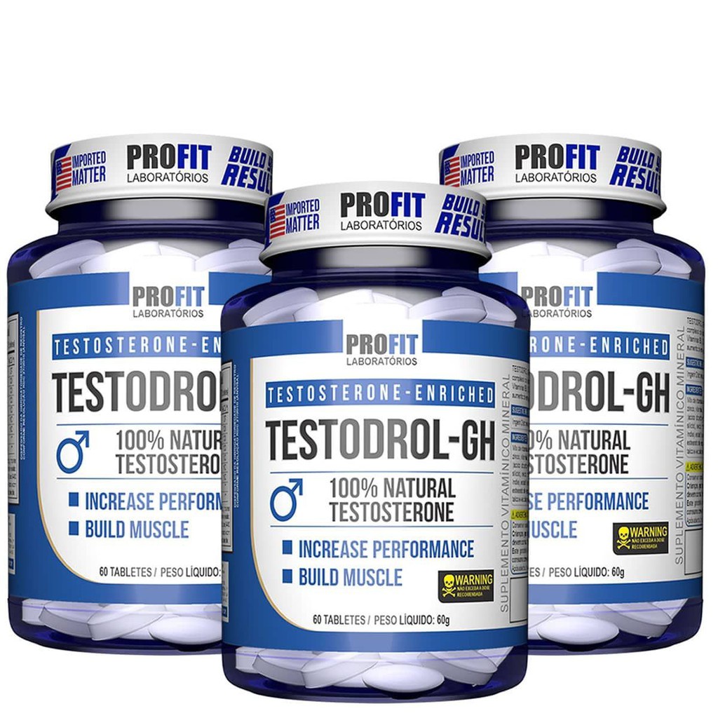 Kit 3 Testodrol Gh - 60 Tabletes cada - ProFit | Shopee Brasil