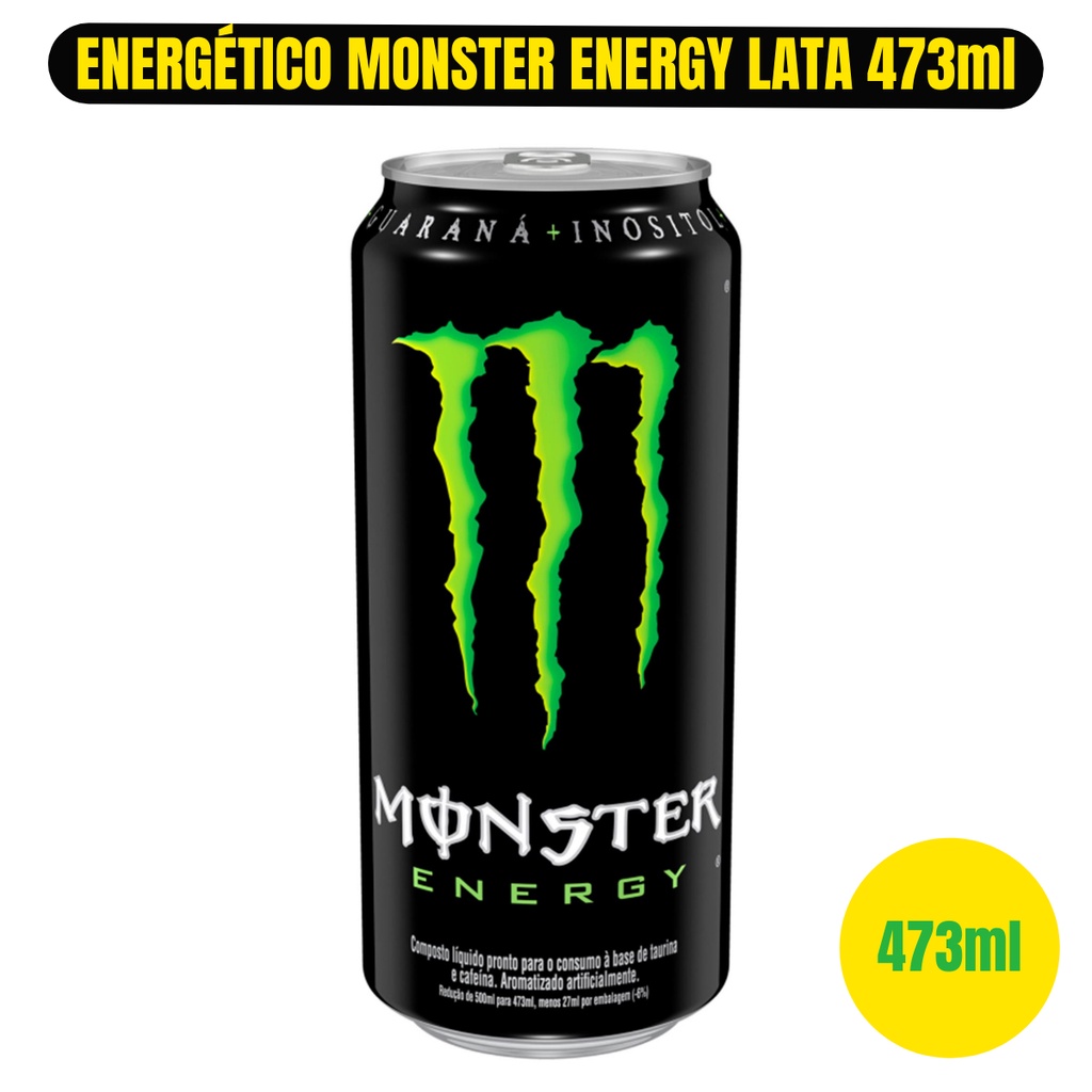 Energético monster lata 473 ml original - Escorrega o Preço