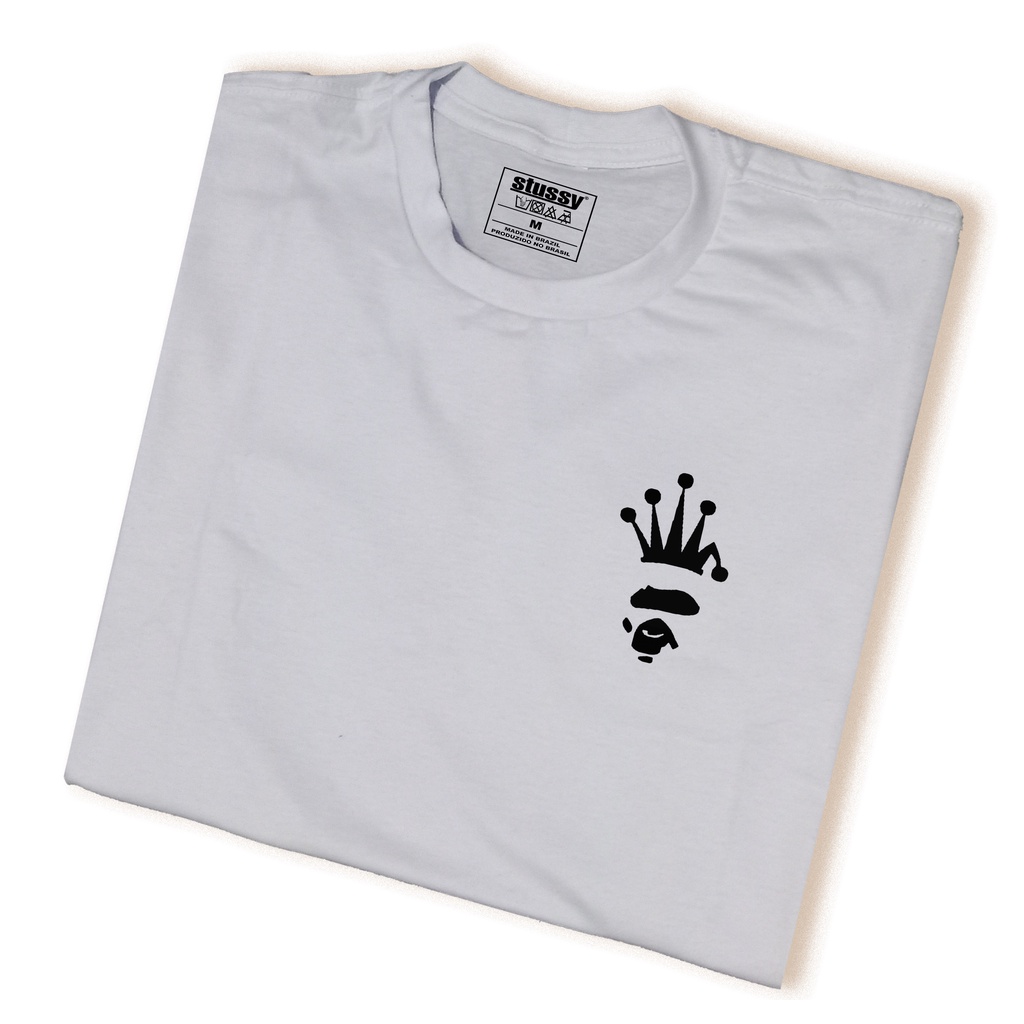 CAMISA STUSSY X BAPE KING 100% ALGODÃO ncshop | Shopee Brasil
