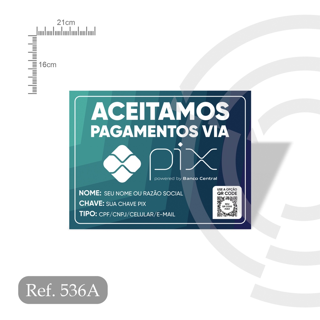 Adesivo - Aceitamos Pagamentos via Pix - 16x21cm | Shopee Brasil