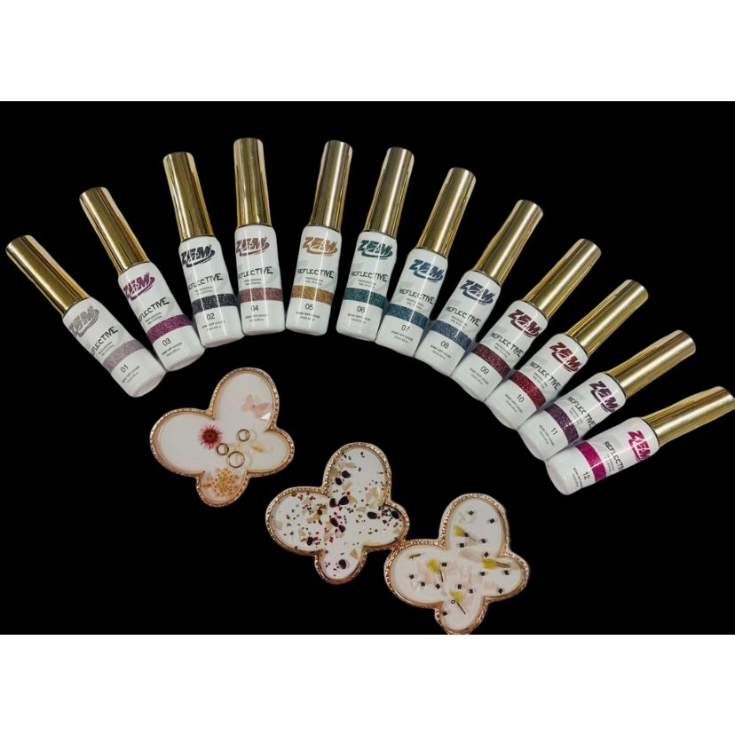 Esmalte Reflexivo Gel Liner Art Profissional Soak-Off UV Led Nail ...