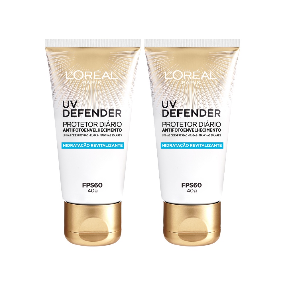 Kit L'Oréal Paris - Protetor Solar Facial L'Oréal Paris UV Defender ...