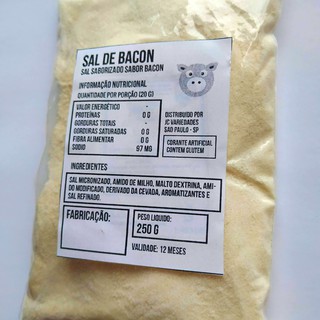 Sal de BACON 250 gramas (sal saborizador de bacon) | Shopee Brasil