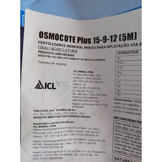 Adubo Osmocote Plus Icl - 500g | Shopee Brasil