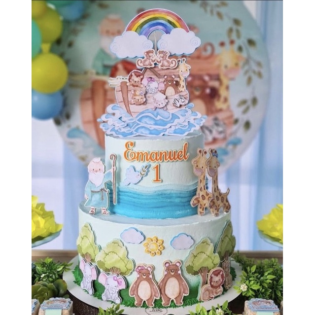 Topo de bolo arca de Noe | Shopee Brasil