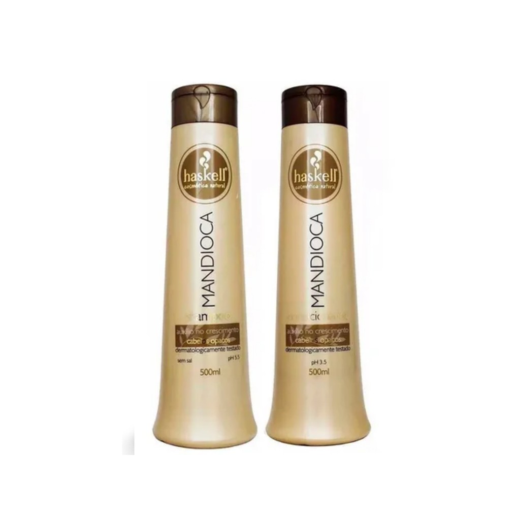 Kit Haskell Mandioca Shampoo e Condicionador 500ml | Shopee Brasil