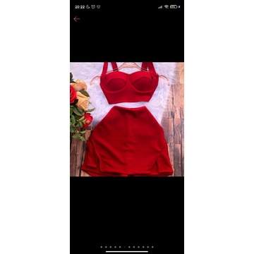 Conjunto Cropped E Saia Shopee Brasil