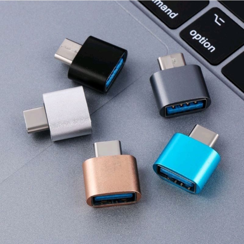 Adaptador OTG 2 peças para entrada tipo C + V8 Micro USB pendrive no ...