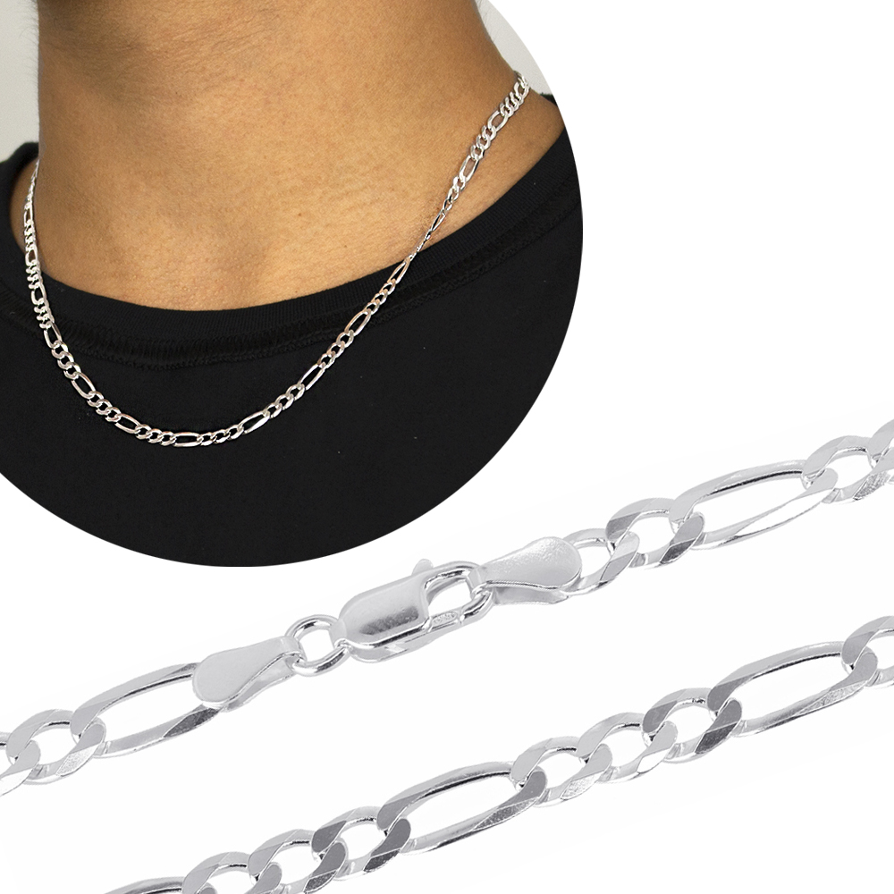 Corrente Masculina de Prata 925 Italiana Elo 3X1 de 50 cm | Shopee Brasil