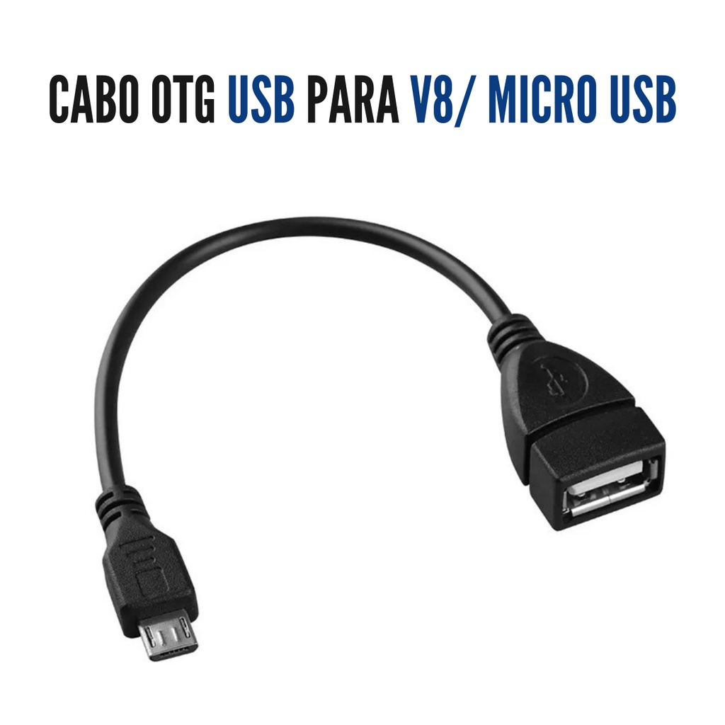 Cabo OTG Micro USB V8 Adaptador USB | Shopee Brasil
