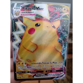Carta Pokémon Pikachu Vmax Original Copag | Shopee Brasil