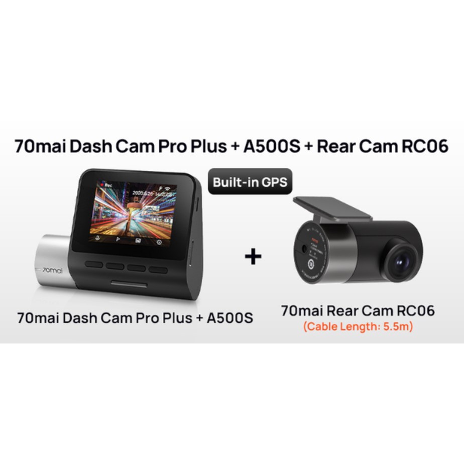 Câmera Veicular Xiaomi 70mai PRO PLUS+ A500S Com GPS Dash Cam, Câmera ...