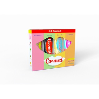Kit Hidratante Labial Carmed com 4 Sabores Sortidos com 10g | Shopee Brasil