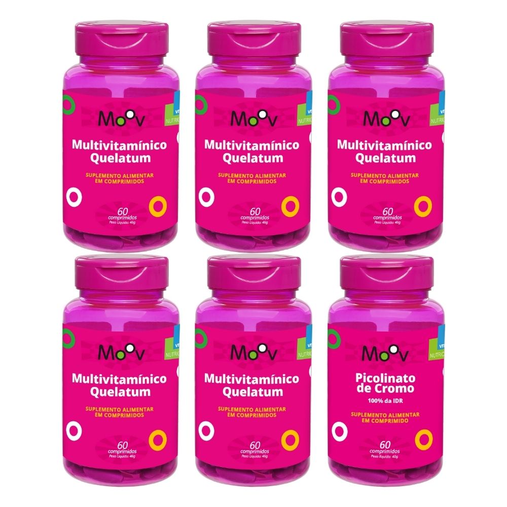 Kit 6 Multivitamínico A-z com Minerais Quelatos 60 Comprimidos | Shopee Brasil