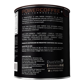 Powercoffee+ Cafe Termogenico 16ingredientes Cappuccino 300g | Shopee ...