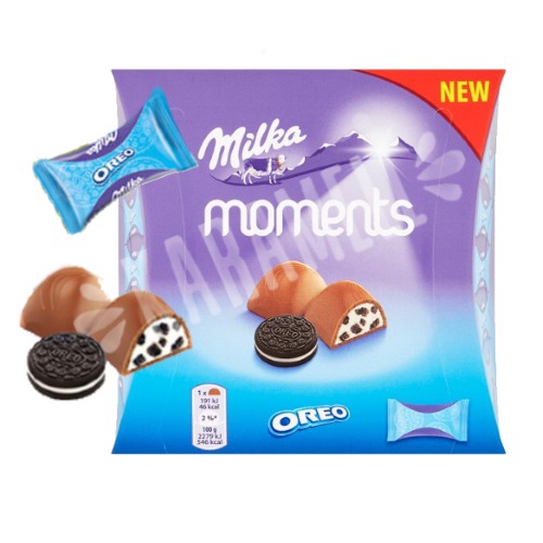 Bombons Chocolate Milka Moments Oreo - Importado Hungria | Shopee Brasil