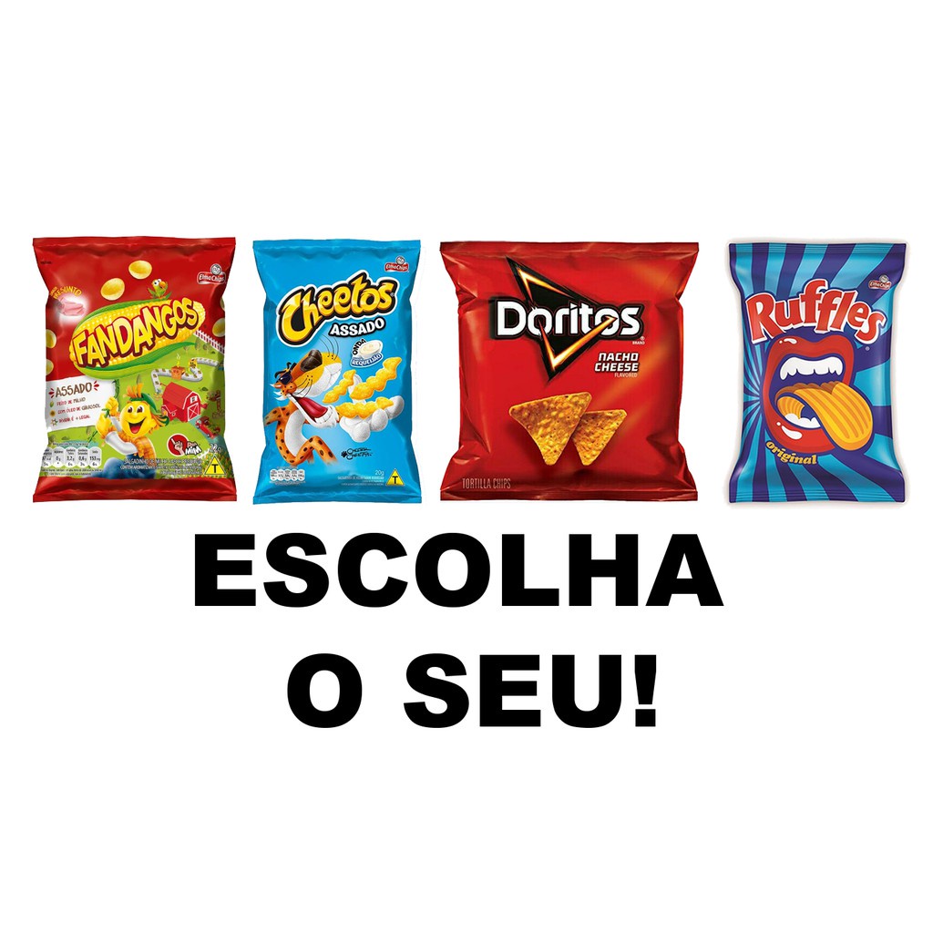 Biscoitos Salgadinhos Elma Chips Cheetos Ruffles Fandangos Doritos Pepsico com 10 - Escorrega o ...