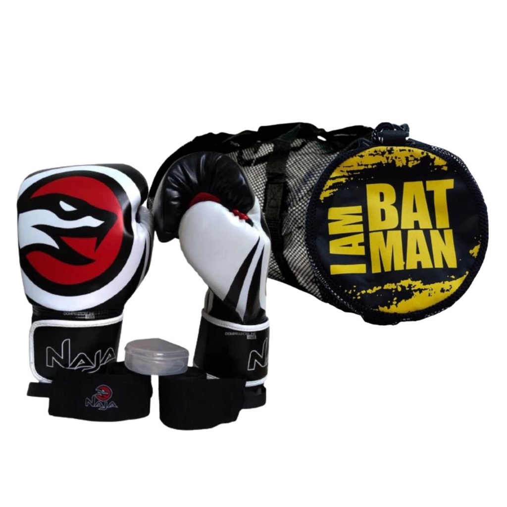 Kit Luva Boxe/muay Thai 14oz Naja Opp + Bolsa I am Batman | Shopee Brasil