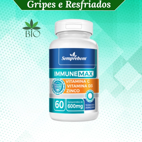 Immune Max Kit com 2 Frascos 120 comprimidos 600mg Semprebom - Resvera ...