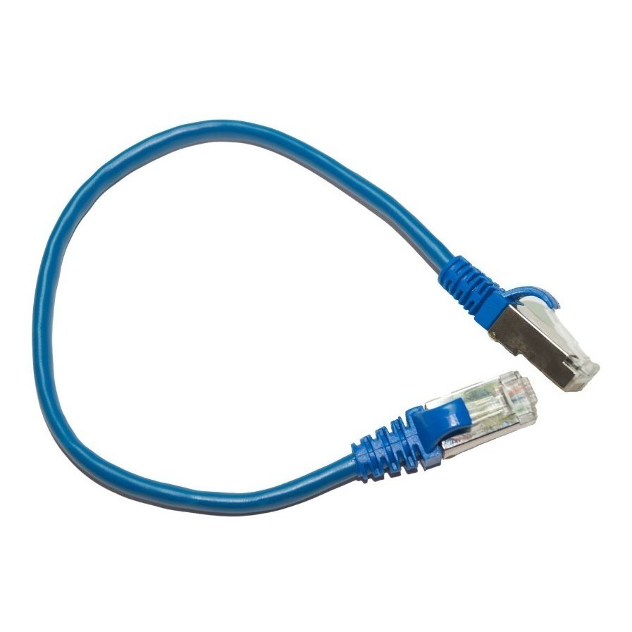 Cabo De Rede Blindado Rj45 20 Centímetros Preto | Shopee Brasil