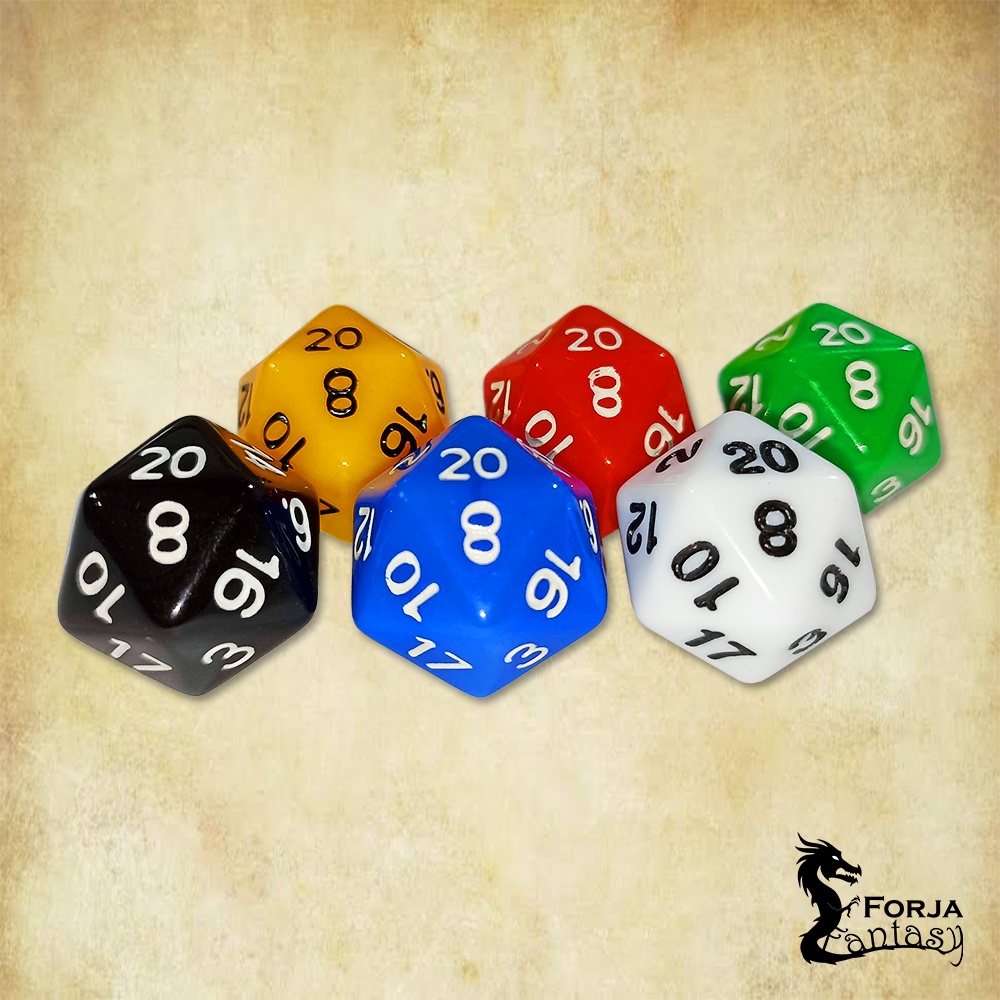 Dado D20 Preto 55 Mm Jumbo Gigante | Rpg | Central Dices - Escorrega o ...