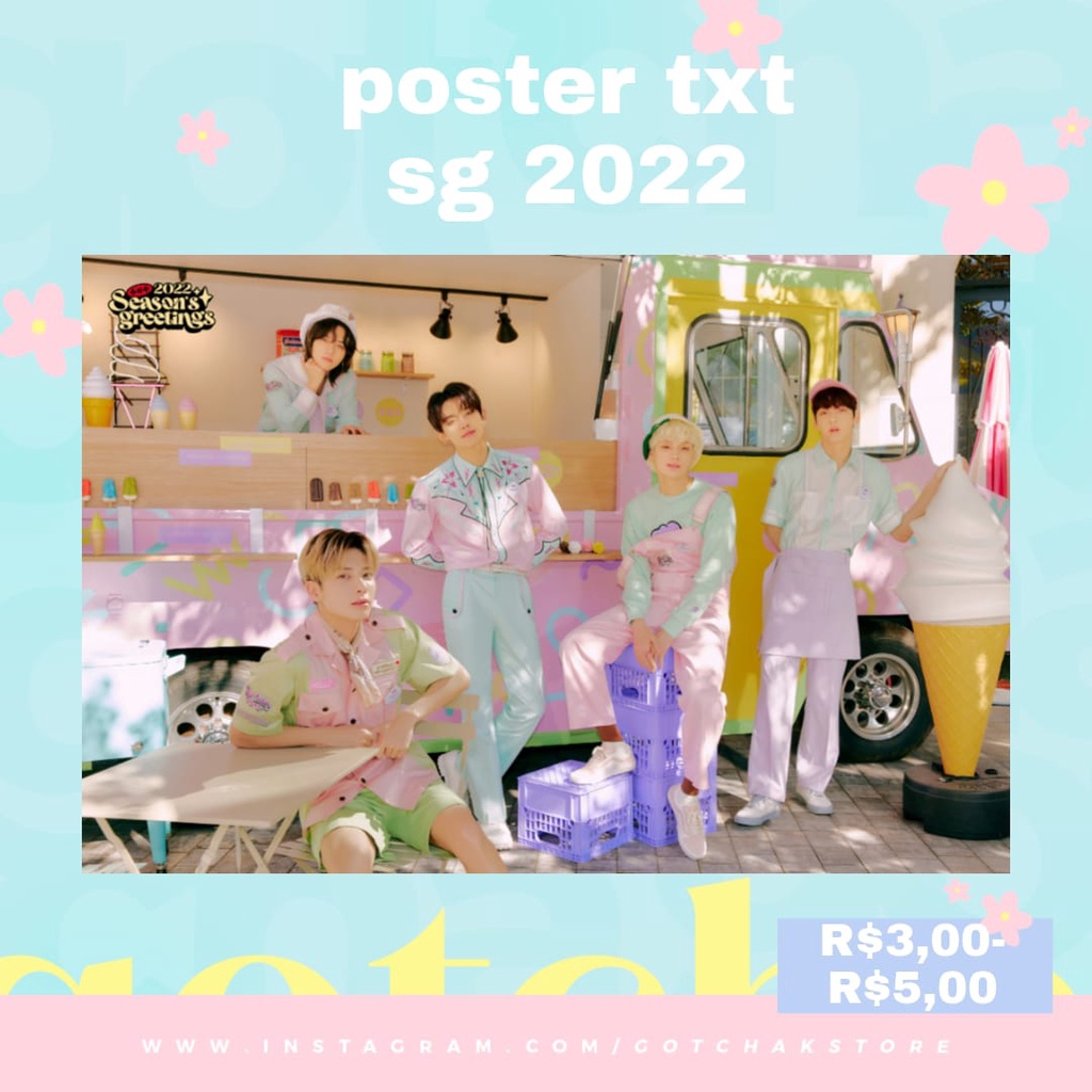 Poster txt seasons greetings 2022 | kpop poster A4&A5 fanmade | Shopee ...
