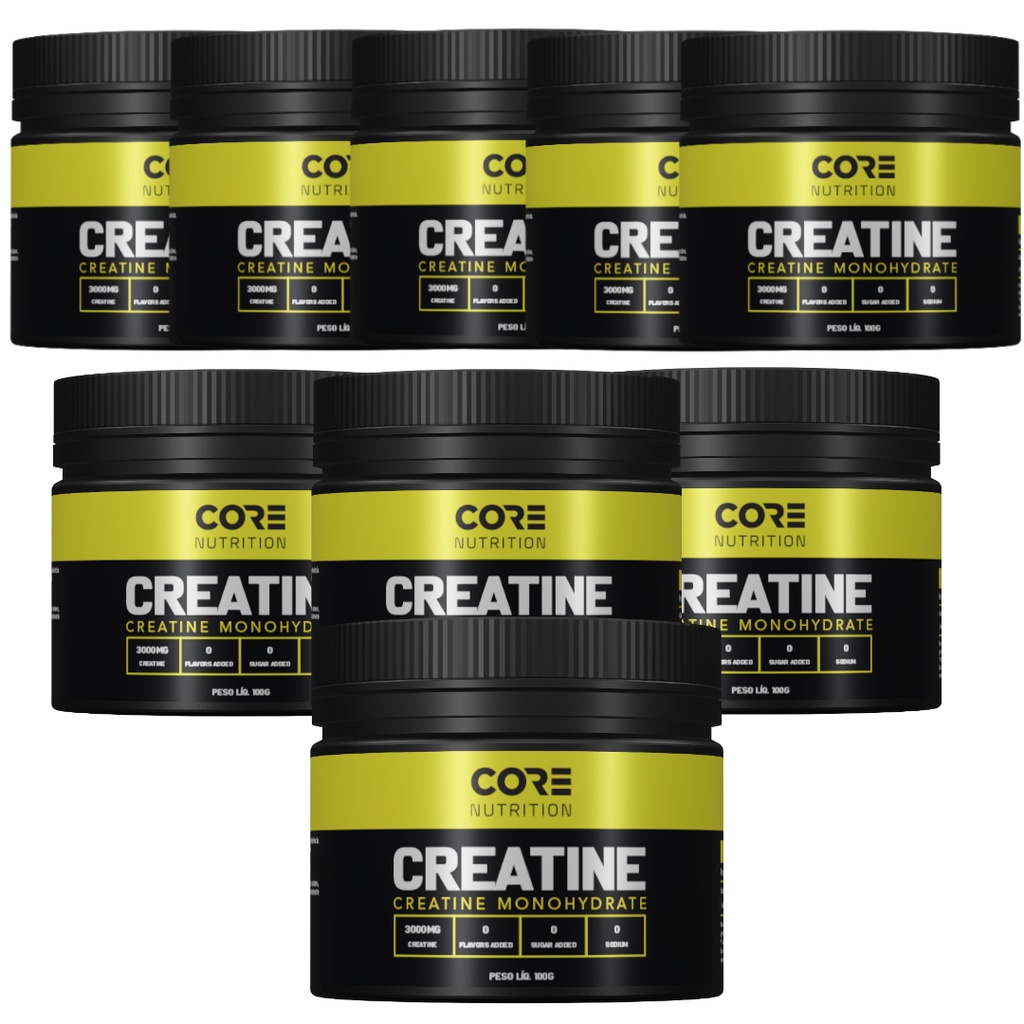 Combo 9x Creatina Plus Monoidratada 100g - Core Nutrition | Shopee Brasil