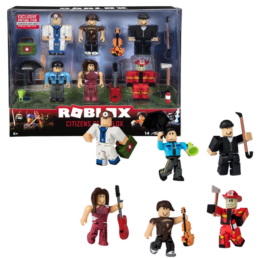 Boneco Roblox Pack com 6 - Citizens Of Roblox + Virtual Item | Shopee ...