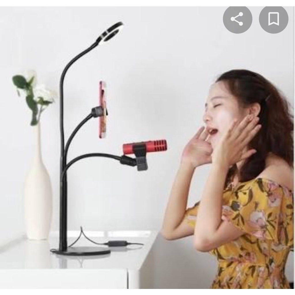 LUMINÁRIA RING LIGHT 3 EM 1 COM SUPORTE | Shopee Brasil
