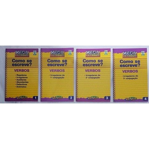 Mega Letronix: Como se Escreve? - Verbos: Volume 1, 2, 3 e 4 / Abril ...