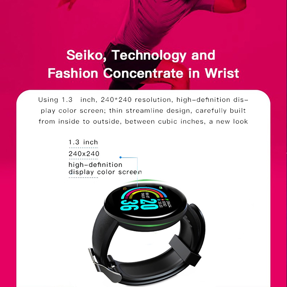 Smartwatch D18 Bluetooth | Shopee Brasil