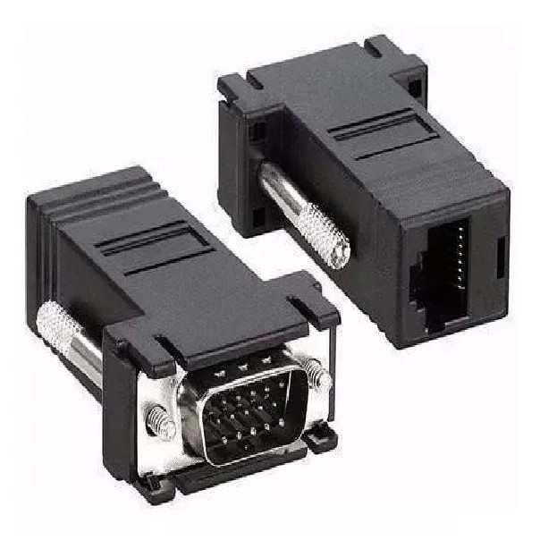 2 Conectores Adaptador Vga Macho X Rj45 P/ Cabo De Rede | Shopee Brasil