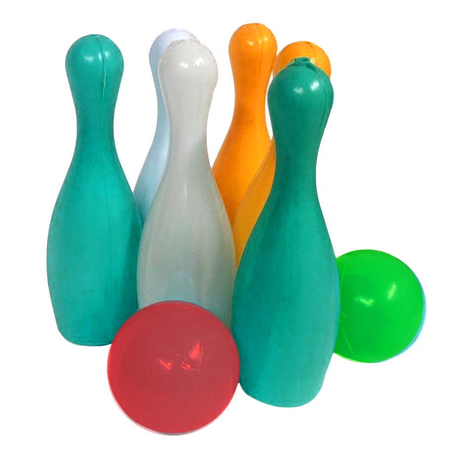 Jogo Mini Boliche Infantil com 6 Pinos e 2 Bolas Completo | Shopee Brasil