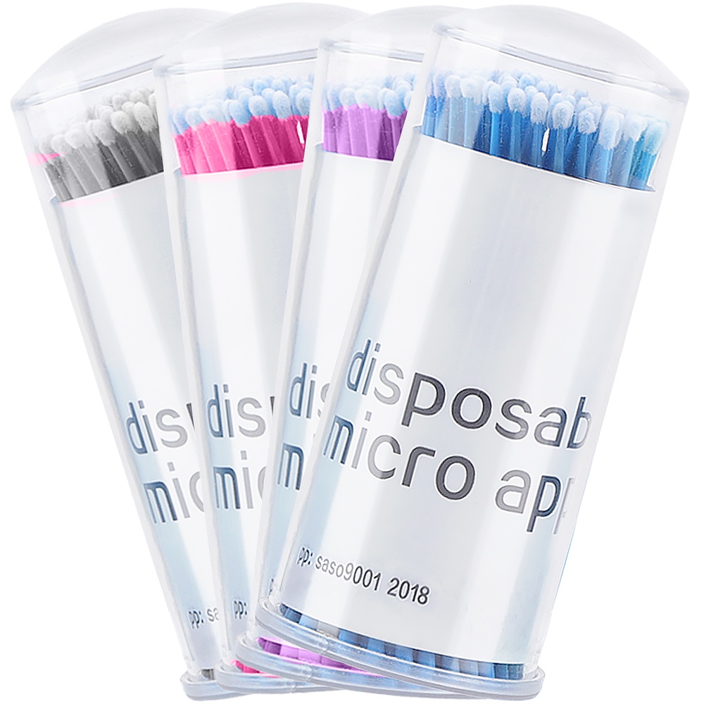 Kit 100 Microbrush Cotonete Alongamento Fio A Fio Cílios Premium | Shopee Brasil