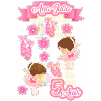 Topper De Bolo Bailarina Shopee Brasil