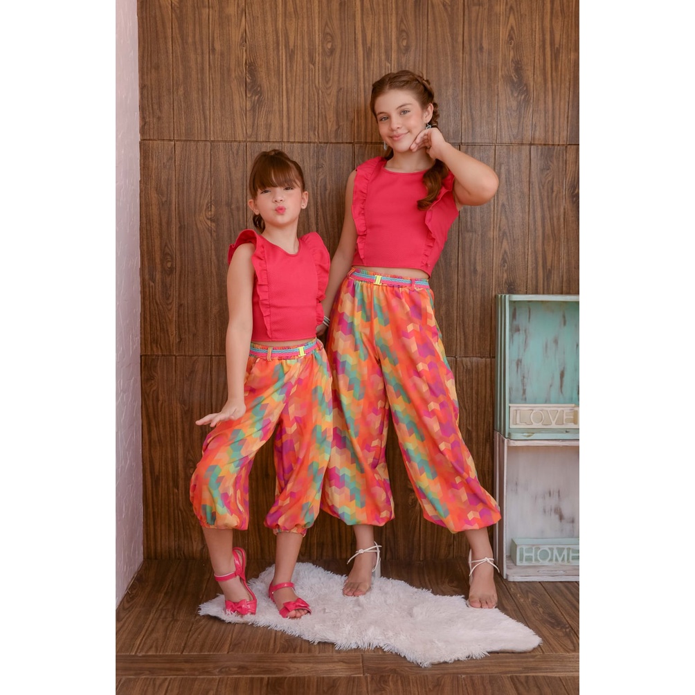Conjunto Pantacourt (Milly Moda Infantil) | Shopee Brasil