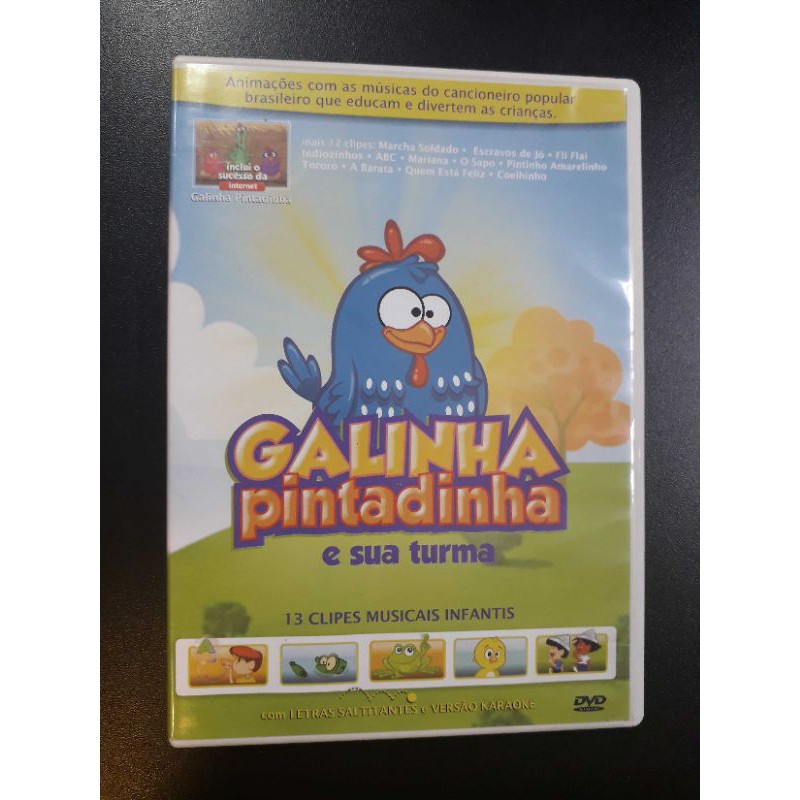 DVD GALINHA PINTADINHA E SUA TURMA. 13 CLIPS MUSICAIS INFANTIS | Shopee Brasil